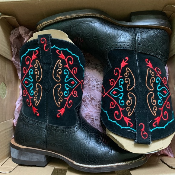 Ariat | Shoes | Ariat Rodeobaby Square Toe Cowgirl Boots | Poshmark